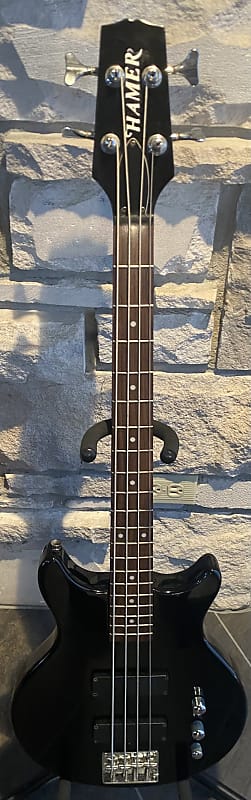 Hamer SB4 BK Short Scale/Small Body Bass Guitar | Reverb