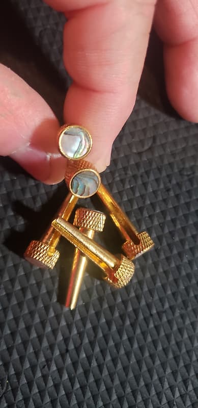 Abalone & Gold Bridge PINS. Acoustic 2021 Gold And Abalone | Reverb