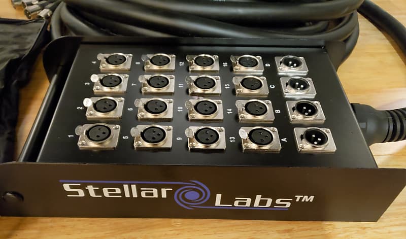 Stellar Labs Stellar Labs 16 Channel 100' Snake Black | Reverb
