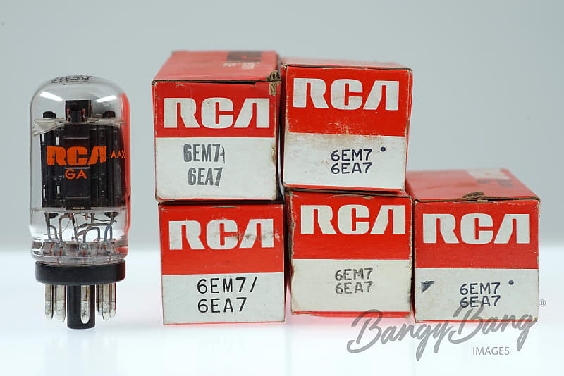 5 Vintage RCA 6EM7/6EA7 Octal Double Triode Dissimilar Tube | Reverb