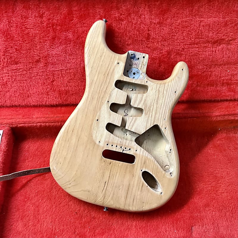 Fender Stratocaster guitar body c 1975 Natural refinish | Reverb