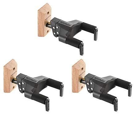 3 Pack Bundle Hercules GSP38WBPLUS Locking Guitar Hanger Wall | Reverb