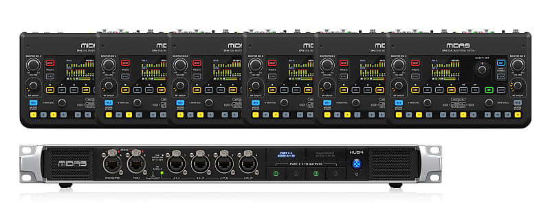 Midas HUB4 + 6 (six) DP48 Personal Mixers 2022 | Reverb