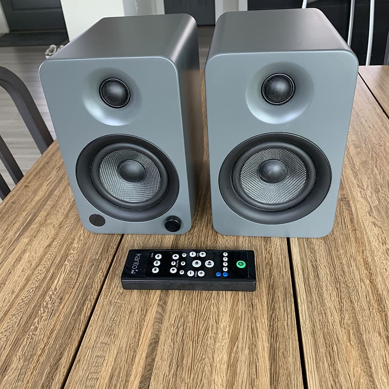 Kanto YU4 Powered Bookshelf Speakers Approx 2022 - Dark grey, | Reverb