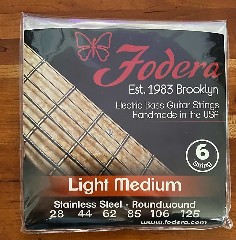 Fodera Electric Bass Compression Wound Light Medium 6 String, | Reverb