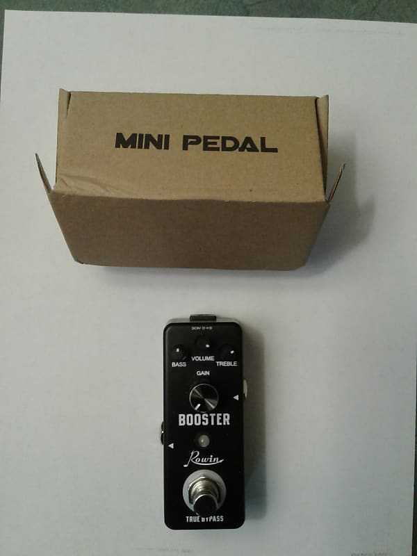 Rowin Booster Pedal with Rich Distortion Sound True Bypass | Reverb