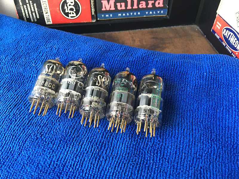 5 x 7308 / e188cc audio tubes - gm tested set - pro vintage | Reverb