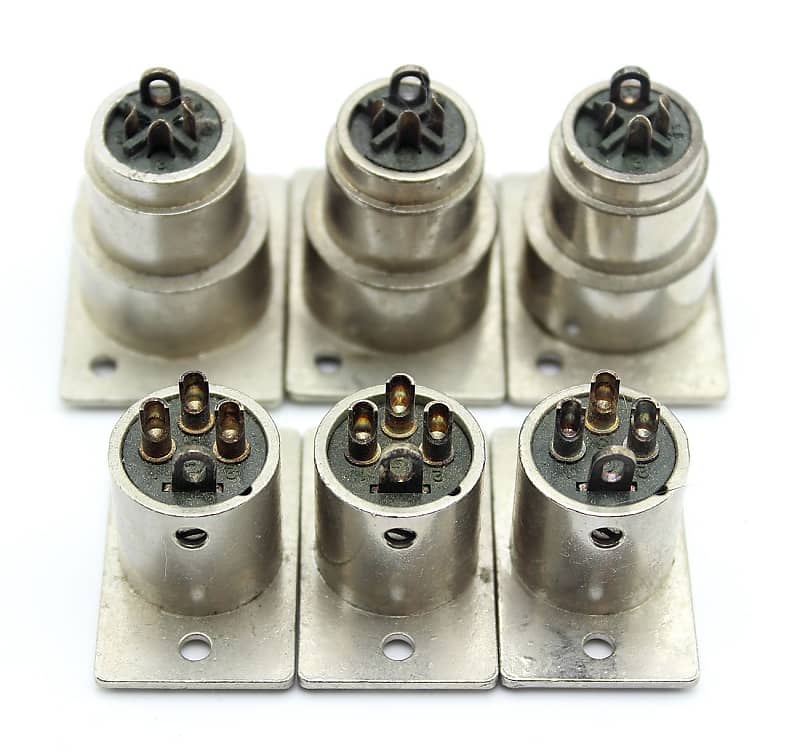6 pcs. SWITCHCRAFT D3M D3F SURFACE-MOUNT 3 PIN XLR CONNECTORS | Reverb