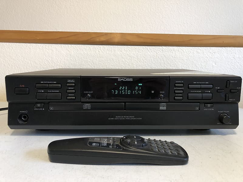 Koss CDR200 CD Recorder Compact Disc Player Dual Tray Dubbing | Reverb