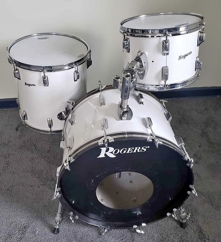 Rogers Drum Set - White Wrap - White | Reverb
