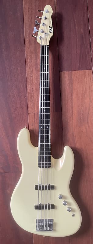 ESP Jazz bass custom 5 strings Late 80s Pearl white | Reverb