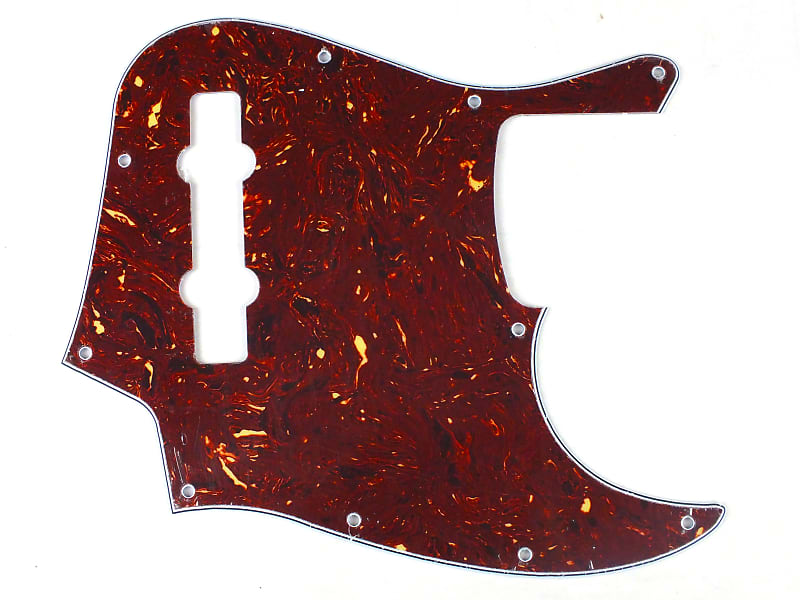 Red Brown Tortoiseshell 5 String Jazz Bass Scratch Plate | Reverb UK