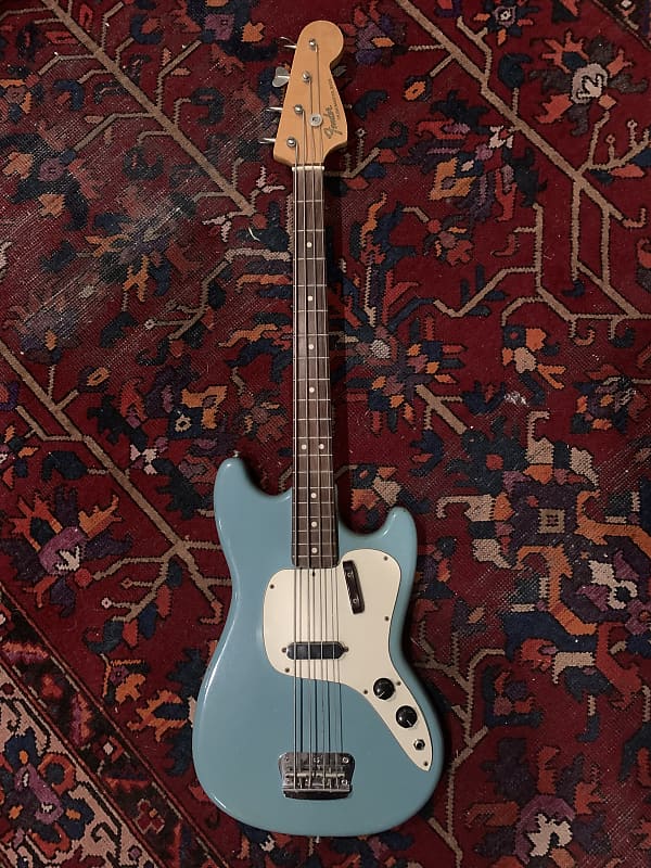 1973 Fender Musicmaster Daphne blue vintage bass | Reverb