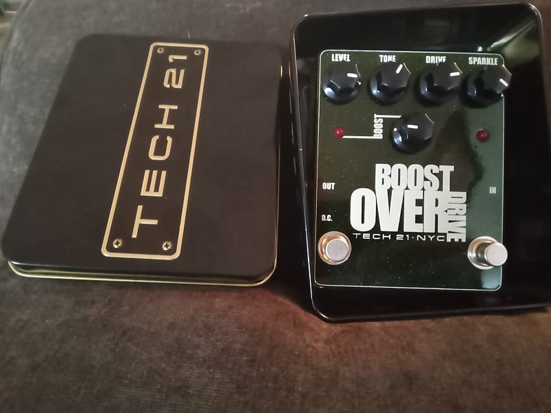 Tech 21 Boost Overdrive Metallic Sparkle Green | Reverb