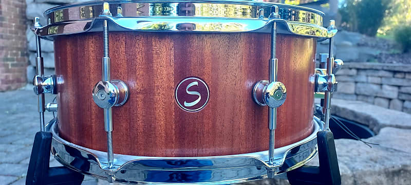 Sugar Percussion 6x14 Mahogany Snare Drum Solid Stave | Reverb