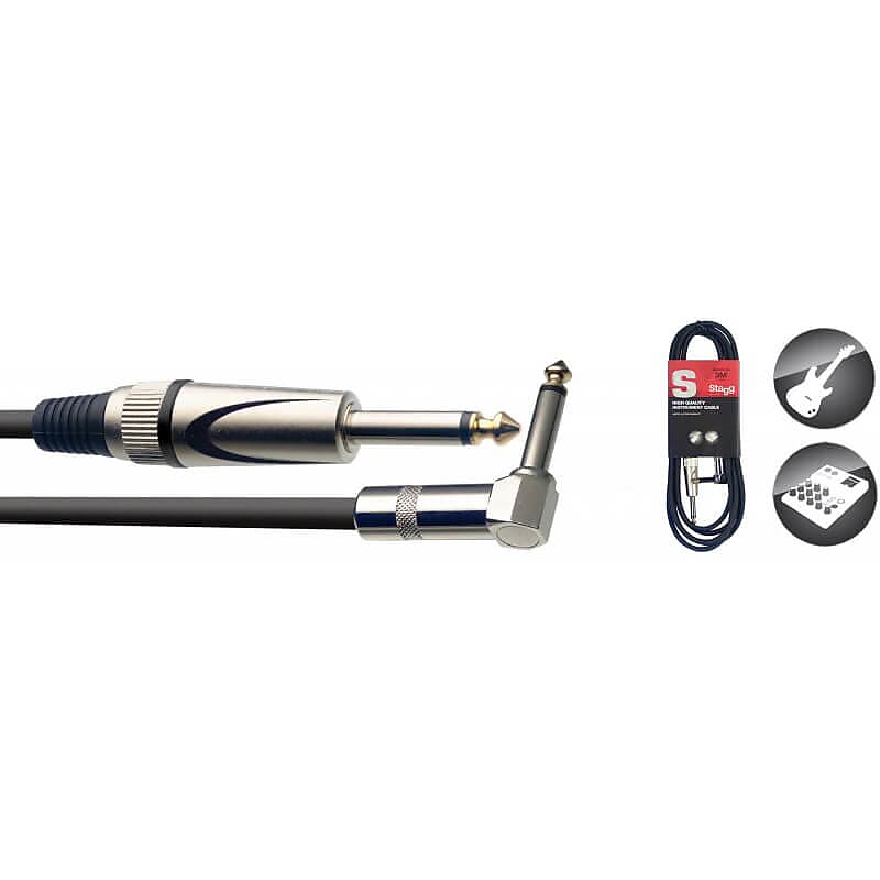 Stagg S-Series Instrument Cable, Heavy Duty, L-Shaped - | Reverb UK