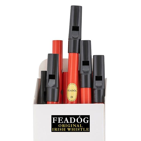 Brass D - Feadog Irish Tin Whistle - Red (Box of 10) | Reverb