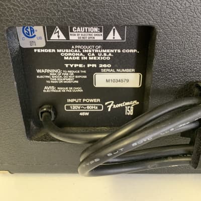 Fender Frontman 15B PR260 Bass Guitar Combo Amplifier | Reverb