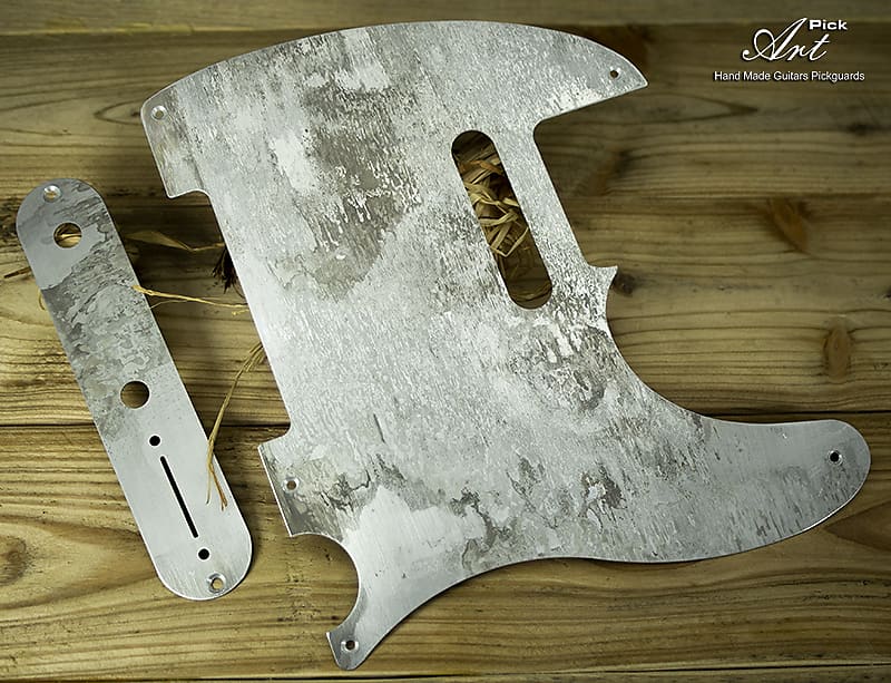 Distressed Aluminum Telecaster Pickguard SET-of-2 with | Reverb