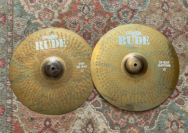 Paiste Rude 15" Hi Hat Cymbal Set 1060/1364 | Reverb