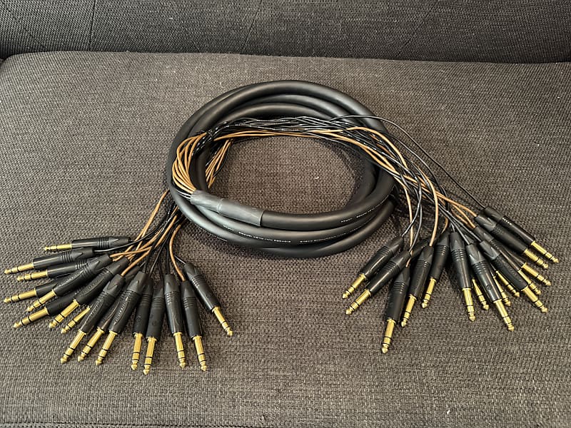 Mogami 14ft Custom TRS Snake 2020s - Gold and Black - W2934 | Reverb