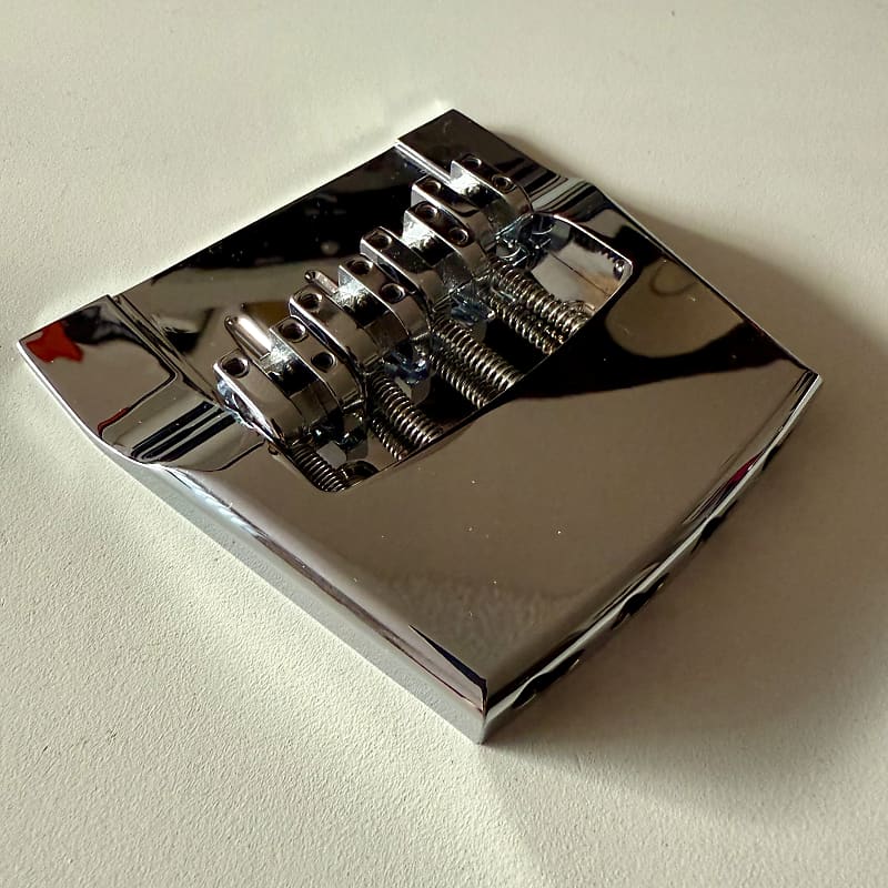 Hipshot Rickenbacker Replacement Bridge Chrome Brass | Reverb