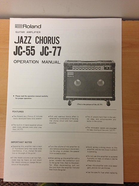 Roland JC-55 JC-77 Original Jazz Chorus Guitar Amplifier | Reverb