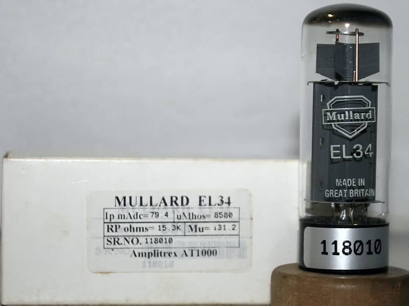 EL34 Mullard Welded Plate "O" Getter Made in Gt.Britain | Reverb