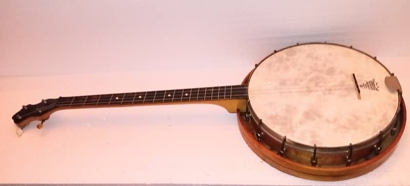 Unmarked 4-String Resonator Plectrum Special Banjo early to | Reverb