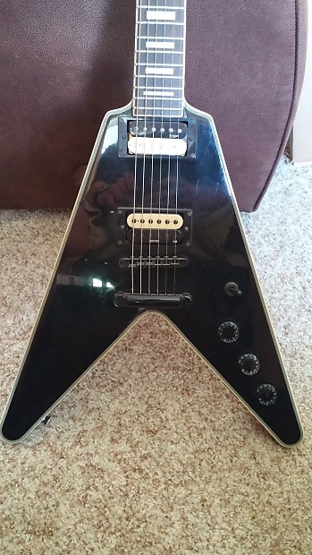 Samick Greg Bennett Flying V Upgraded 2006 Black | Reverb