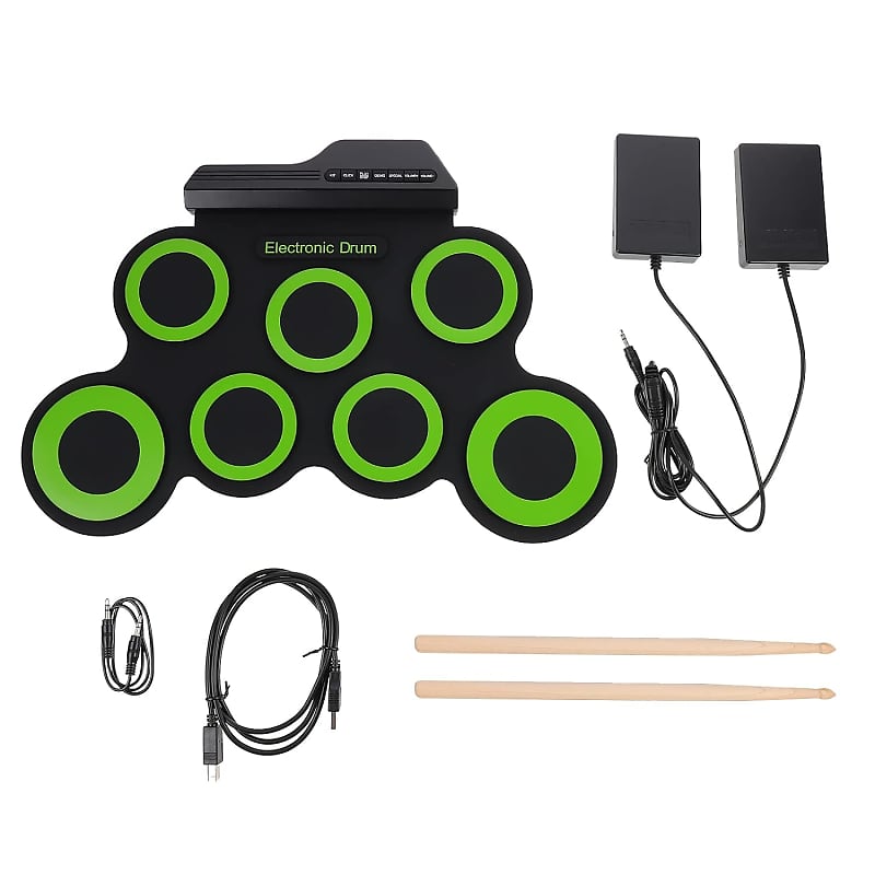 1 Set Portable Electronic Drum Set Portable Usb Rechargeable | Reverb