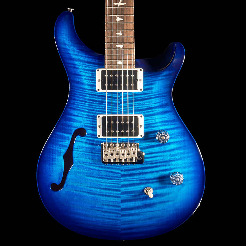 PRS CE24 Semi-Hollow Guitar in Blue Matteo Blue Burst | Reverb