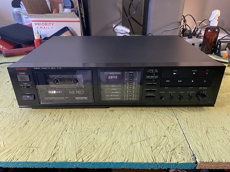 Luxman K-112 3 head HX Pro Cassette Deck works Black | Reverb