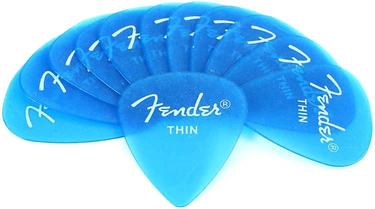 Fender California Clear Thin Picks (Pack of 12) | Reverb