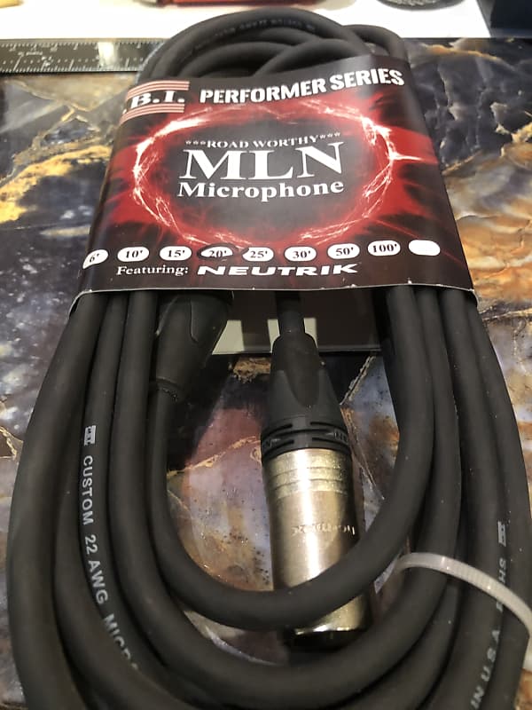 CBI Cables MLN Performer Series XLR Microphone Cable - 20’ | Reverb