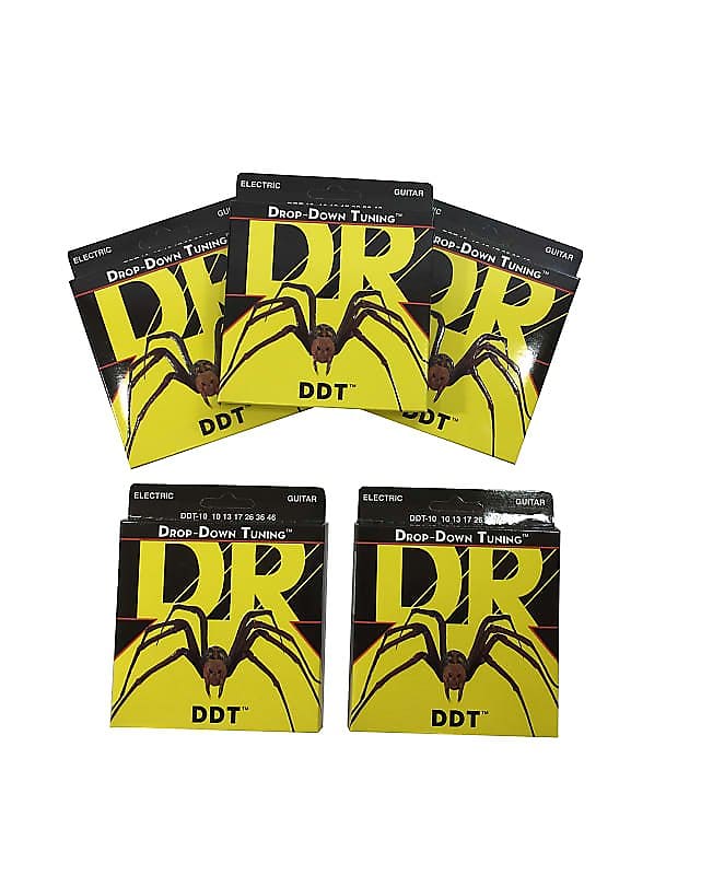 DR Guitar Strings Electric DDT 5 Pack Drop Down Tuning 10-46 | Reverb