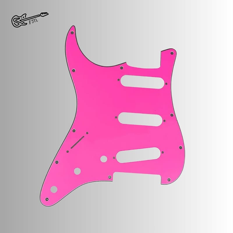 Pink Lefty SSS Strat Style Pickguard (Fits | Reverb