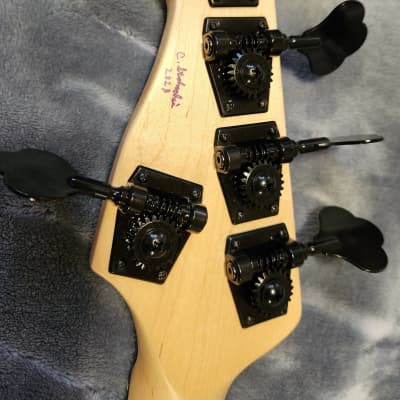 C Stroh Custom Hot-rodded "PJ" bass 2023 - Black lacquer | Reverb