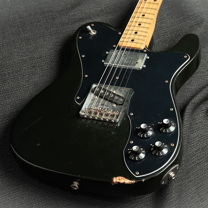 USED Fender Telecaster Custom Ebony Electric Guitar 1974 w/ | Reverb