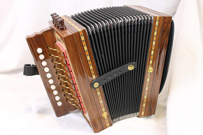 New Wood Sag'Ne Quebecois Melodeon Key of D Binci LMMH 10 2 | Reverb