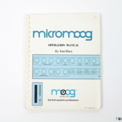 MOOG MICROMOOG OPERATION MANUAL instruction book schematics | Reverb