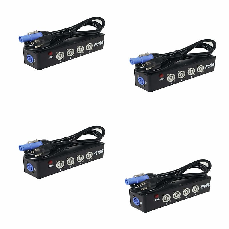 4 PROX PowerCon Power Pass thur Splitter Box w/ 4 PowerCon | Reverb