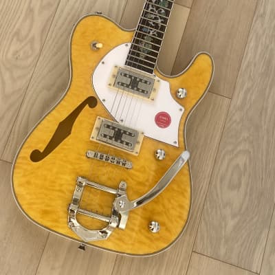 Zuwei Thinline Telecaster 2022 Transparent Yellow | Reverb