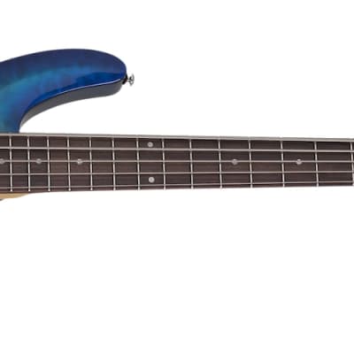 Schecter Omen Elite-7 7-String Electric Guitar (See Thru Blue | Reverb