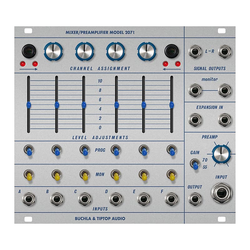 Tiptop Audio Model 207t Mixer / Preamp - Mixer Modular | Reverb