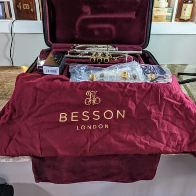 Besson BE2028 Prestige Series Bb Cornet Silver | Reverb
