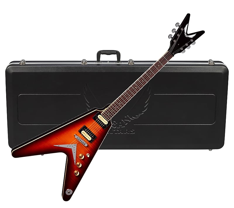 DEAN V 79 Flame Maple electric GUITAR Trans Cherry Sunburst | Reverb