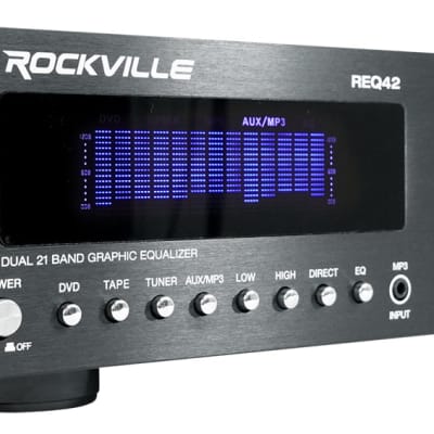 Rockville REQ42-B Black 19 inch Rack Mount 2 x 21 Band | Reverb