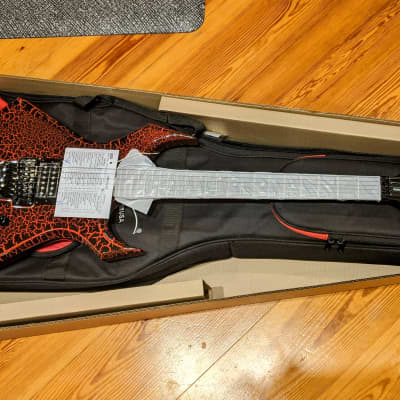 B.C. Rich 2022 Warlock NJ Eddie's Stranger Things Red Crackle | Reverb