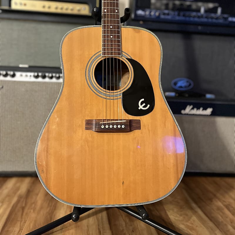 (CRAZY FLAME!!) Epiphone FT-155 1968 - Natural | Reverb